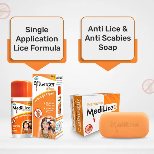 Medilice Lice & Scabies Combo | Anti Lice Lotion 30ml + Medicated Soap ...