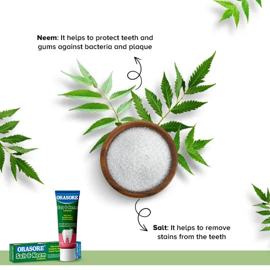 Orasore Salt & Neem Toothpaste | Fights Pyorrhea, Reduces Sensitivity ...