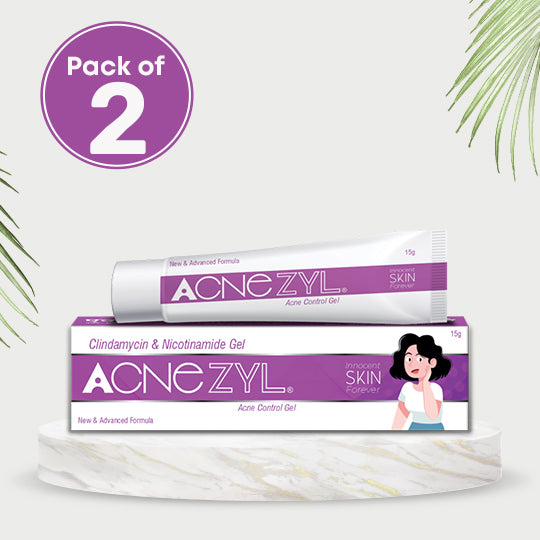 Acnezyl Acne Control 15g Gel with Nicotinamide & Clindamycin(Pack of 2 ...
