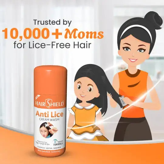 Hairshield Anti Lice Cream Wash | Effective Lice Treatment for Kids and ...